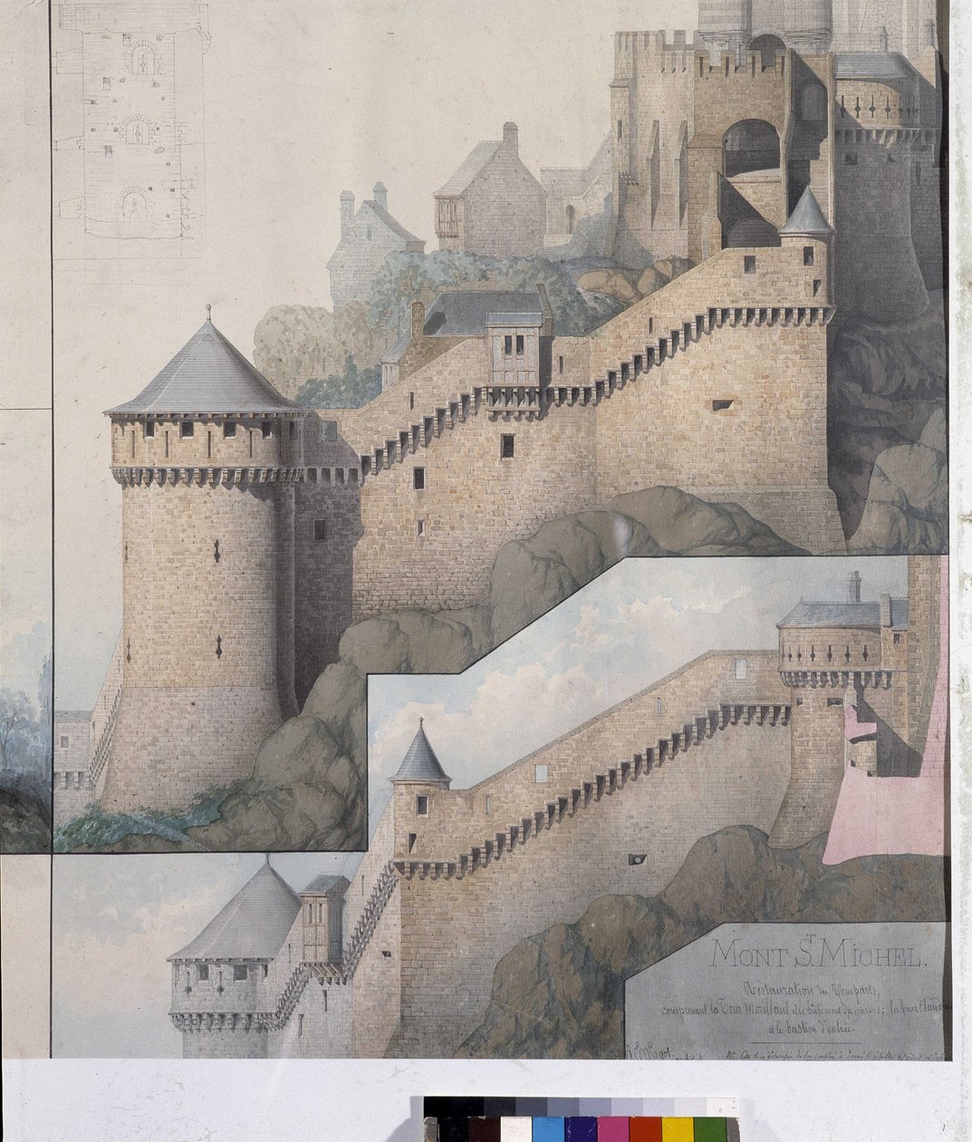 View of the Machicoulis Between the North Tower and the Claudine Tower ...