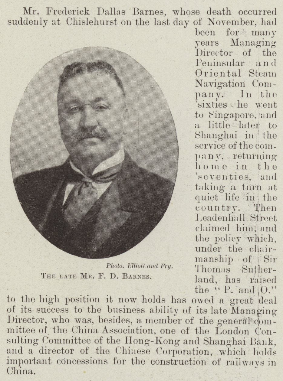 Mr F D Barnes by English Photographer: Buy fine art print