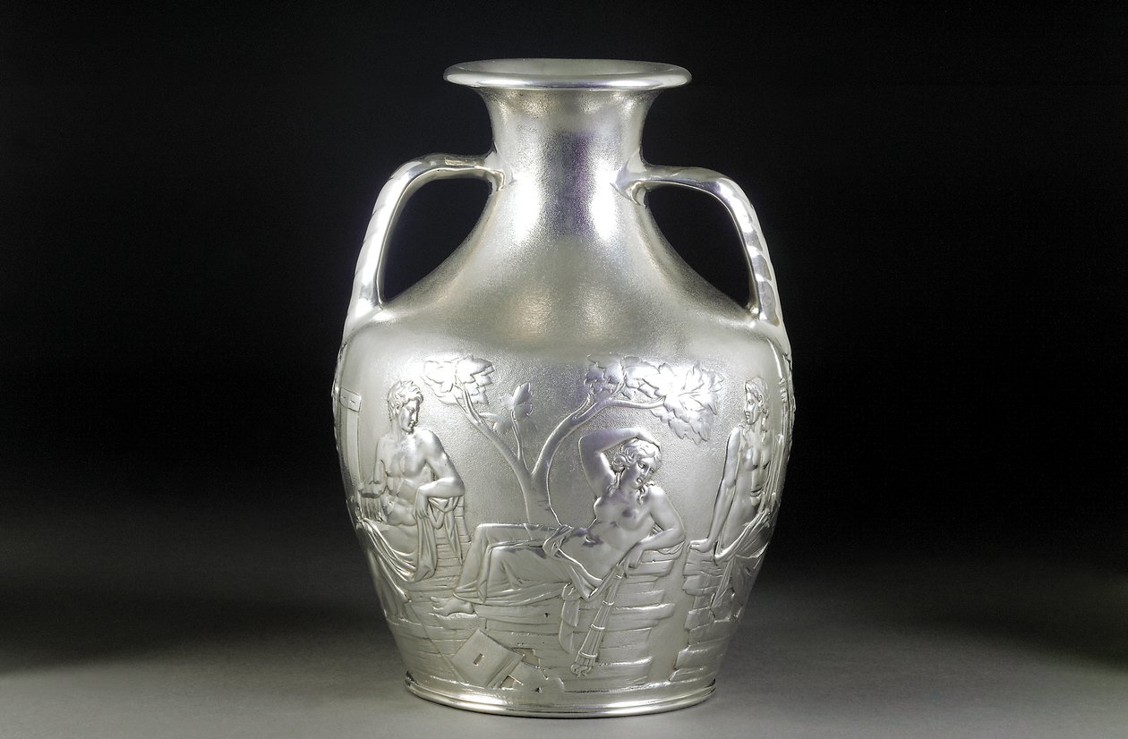 A Victorian silver replica of the Portland Vase, 1844