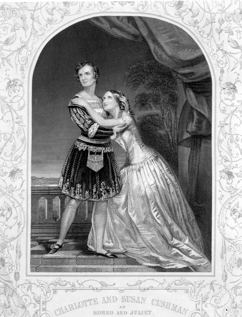 Charlotte and Susan Cushman as Romeo and Juliet, Act III Scene 5