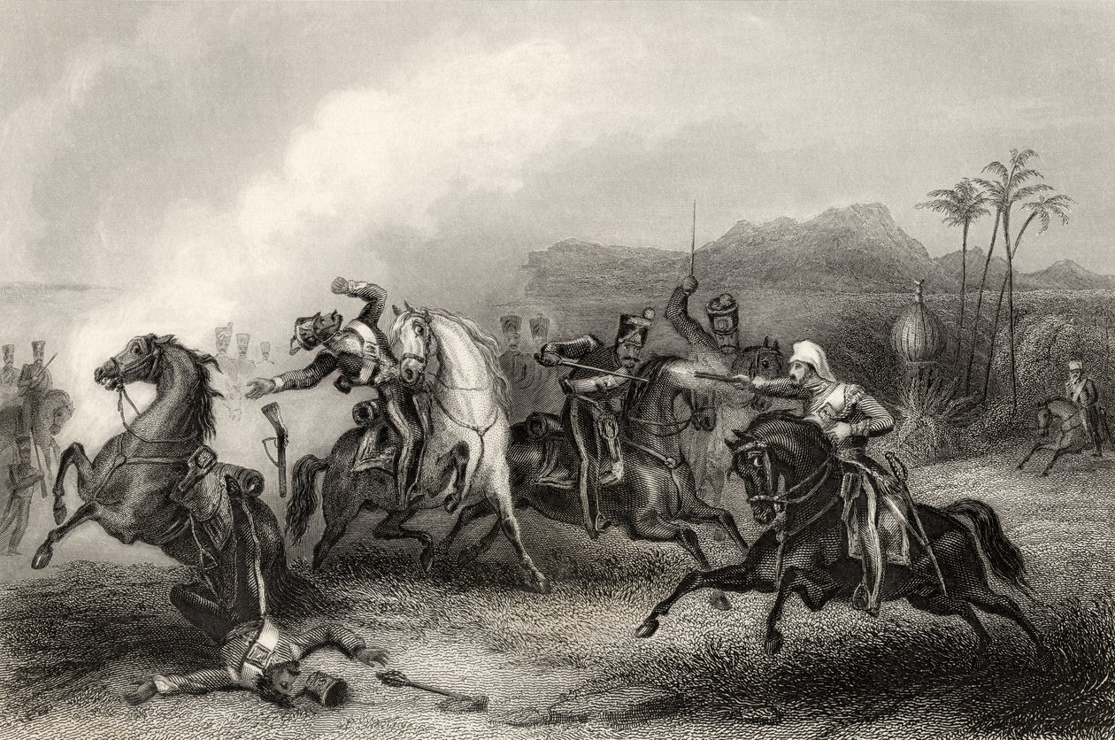 Encounter between Lieutenant Hills and a Body of Sepoy Cavalry, from ...
