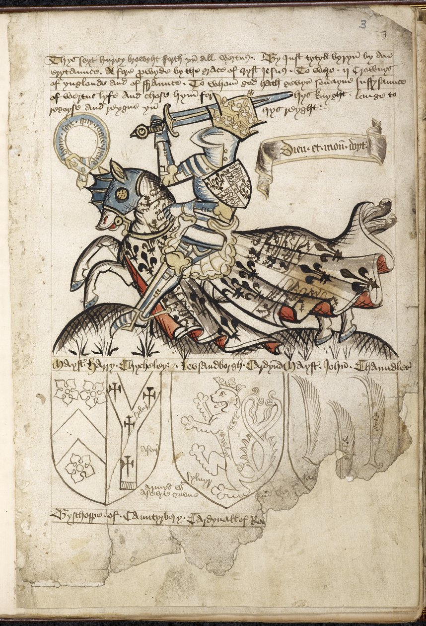 Henry VI on horseback, Coats of Arms in the time of Henry VI