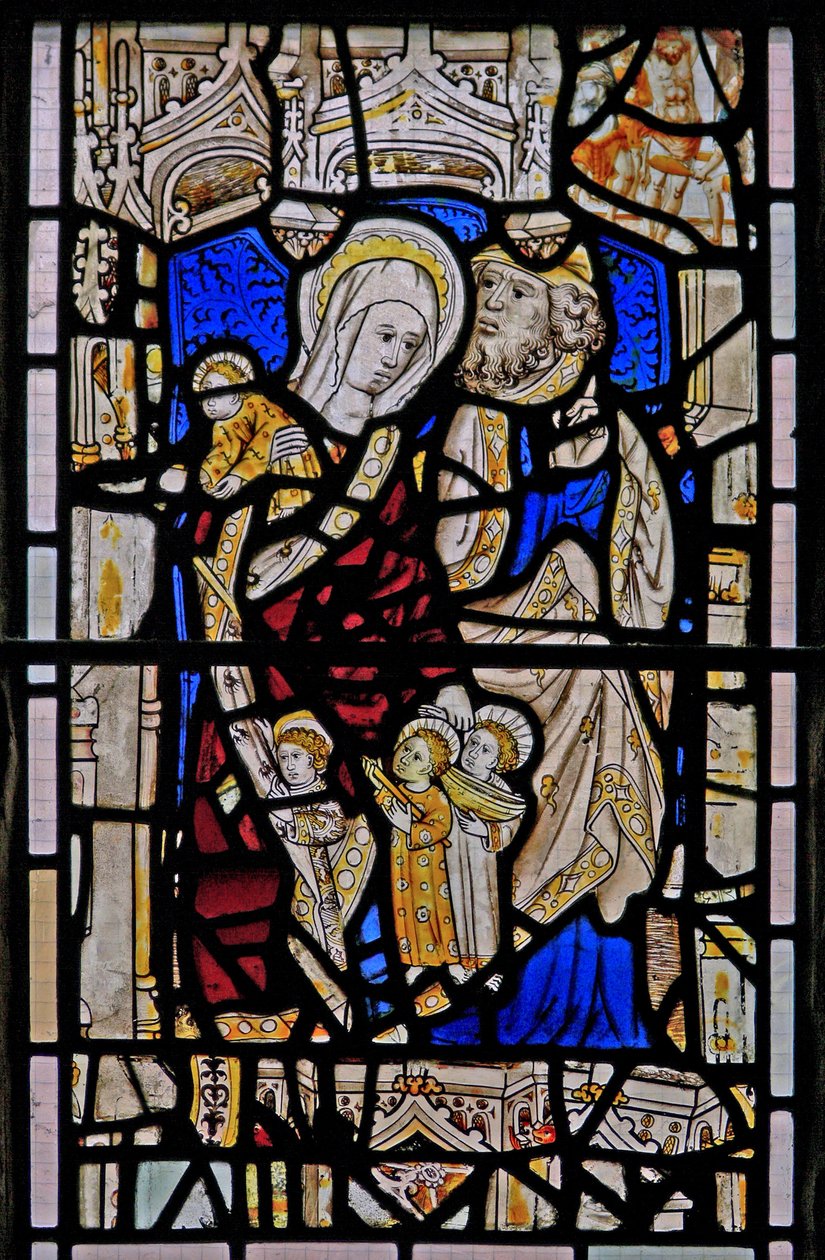 Window Ew depicting St Mary Cleopas, Alphaeus and Their Children