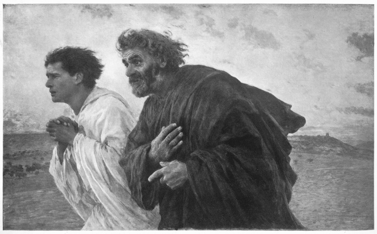 The Disciples Peter and John Running to the Sepulchre on the Morning of ...