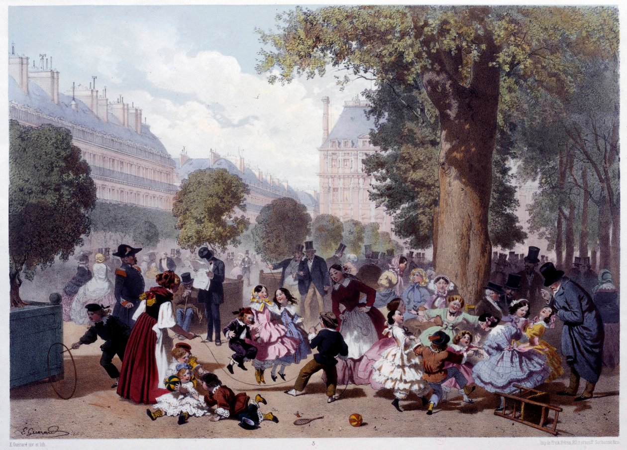 View of the Allee des Foliants aux Tuileries in Paris