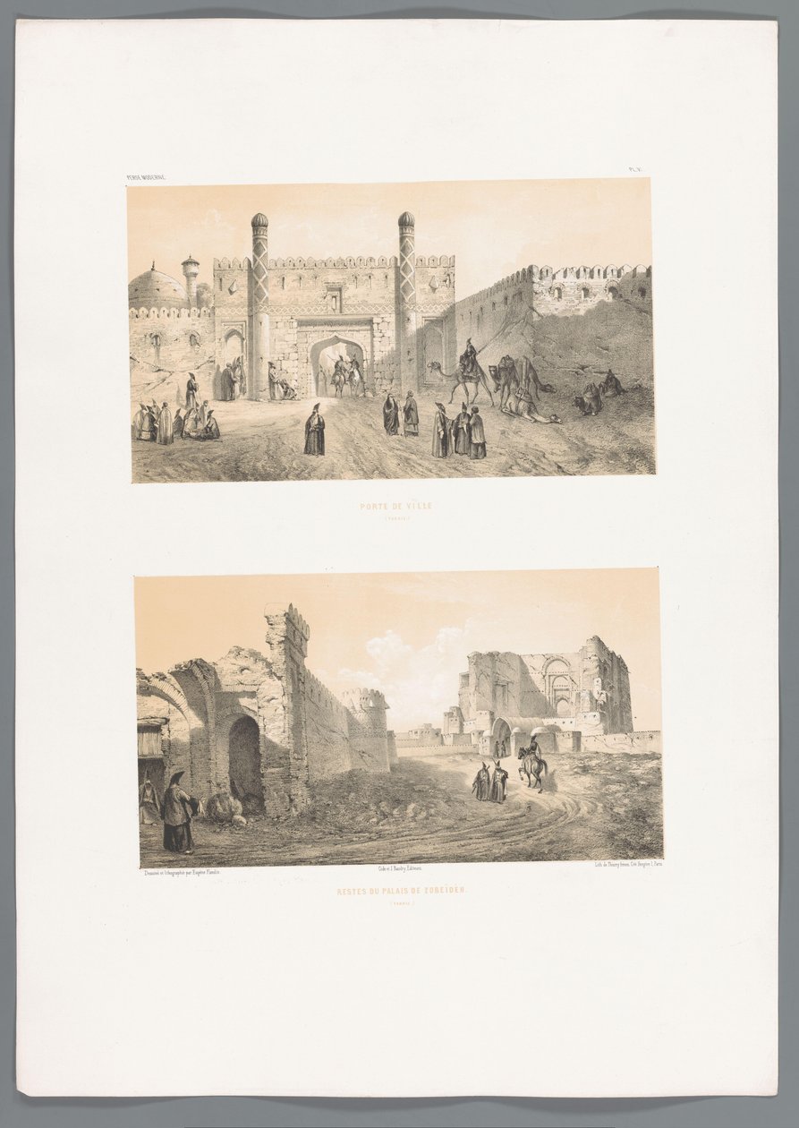 Two Views of Tabriz by Eugene Flandin: Buy fine art print
