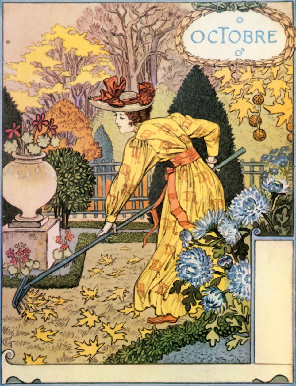 October by Eugene Grasset: Highest-quality art reproduction