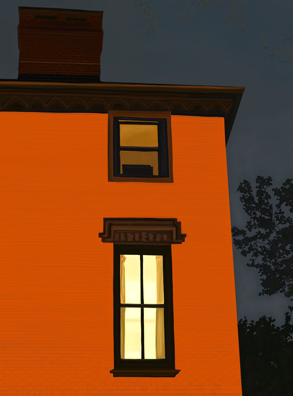 Orange Building, Brooklyn by Evan Sklar: Fine art print