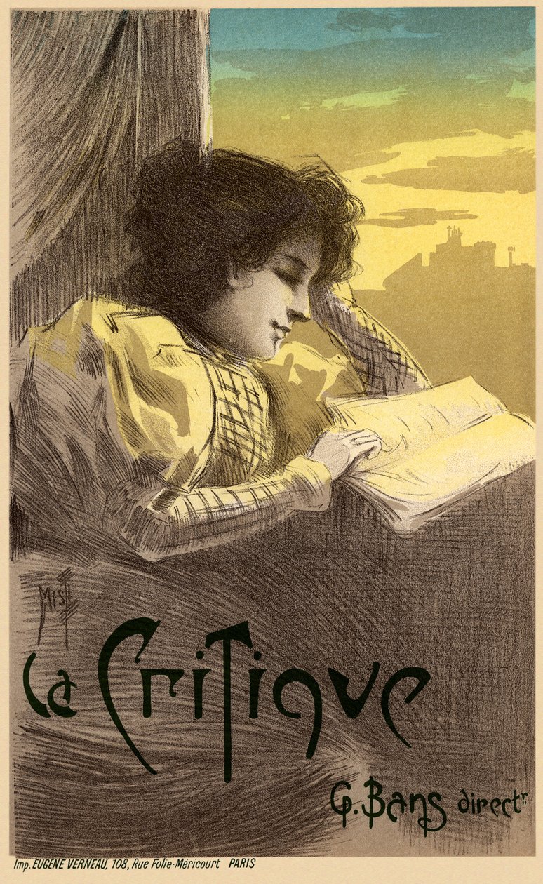 Journal La Critique Poster by Ferdinand Misti Mifliez