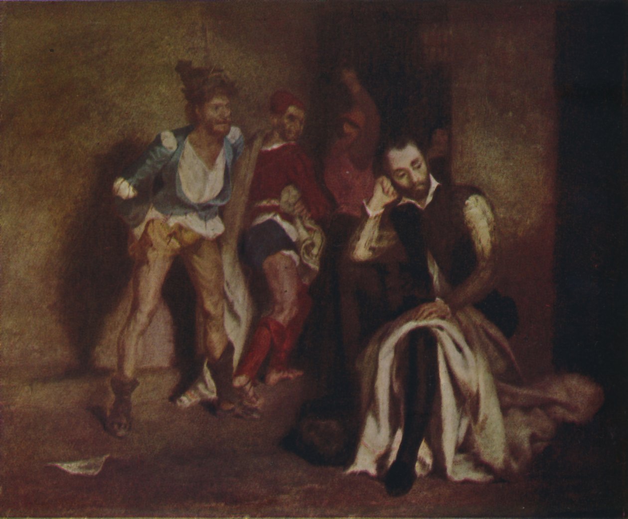 Tasso in Prison by Ferdinand Victor Eugene Delacroix