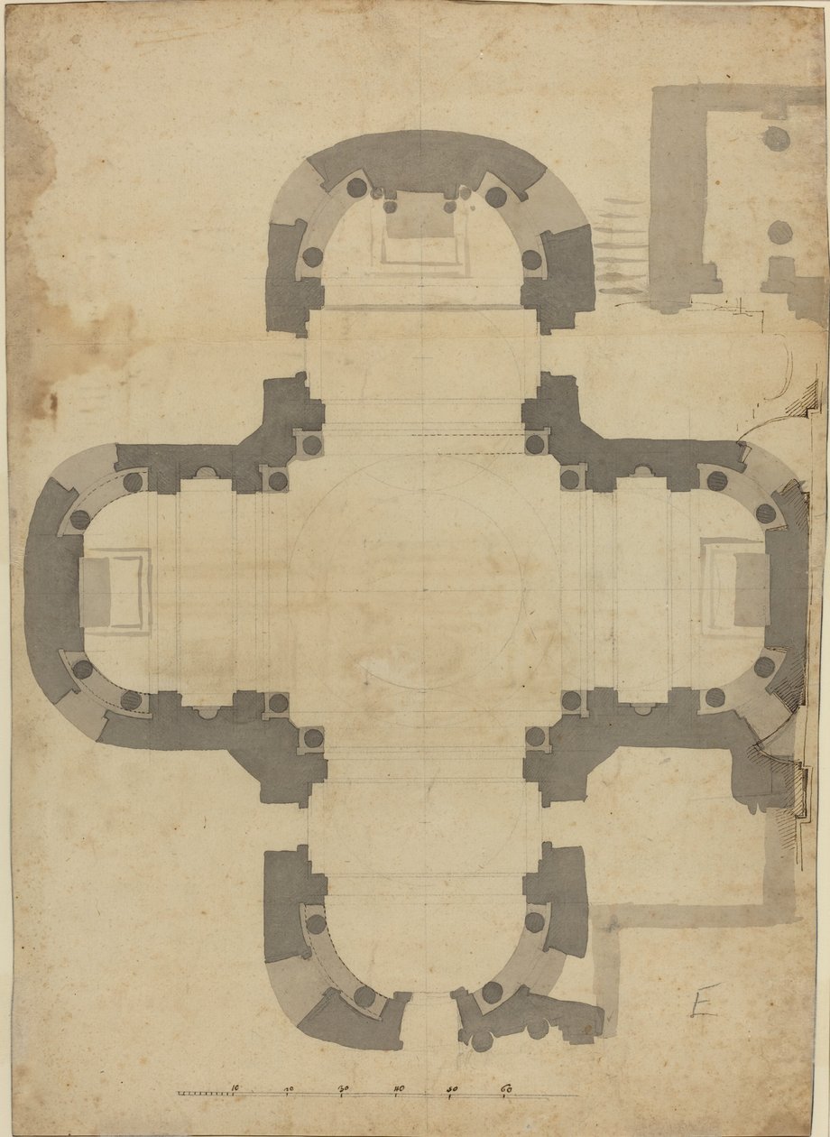 Floor Plan [verso] by Filippo Juvarra: Buy fine art print