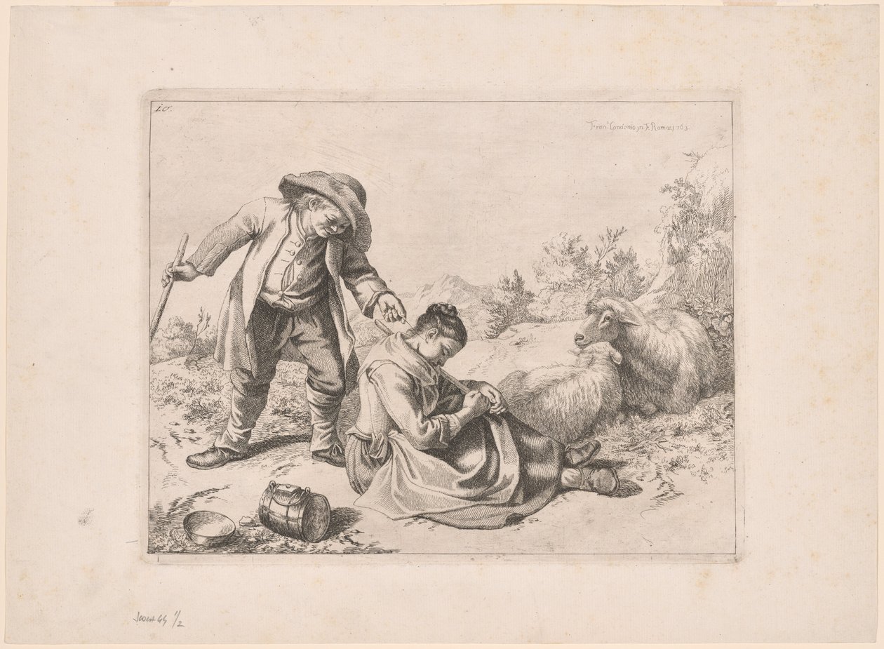 Plate 10, from The Set of 12 Pastoral Scenes