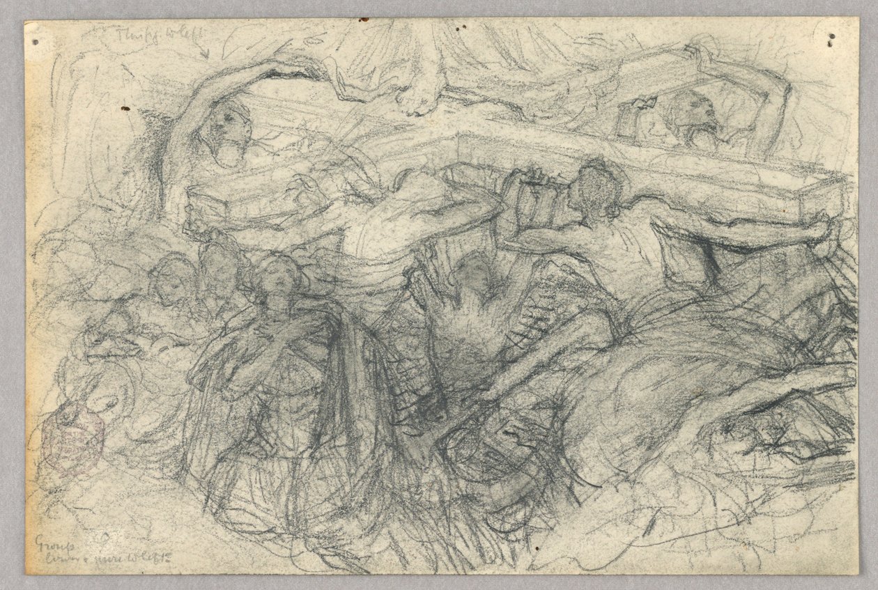 Sketch of Figures Bearing a Cross