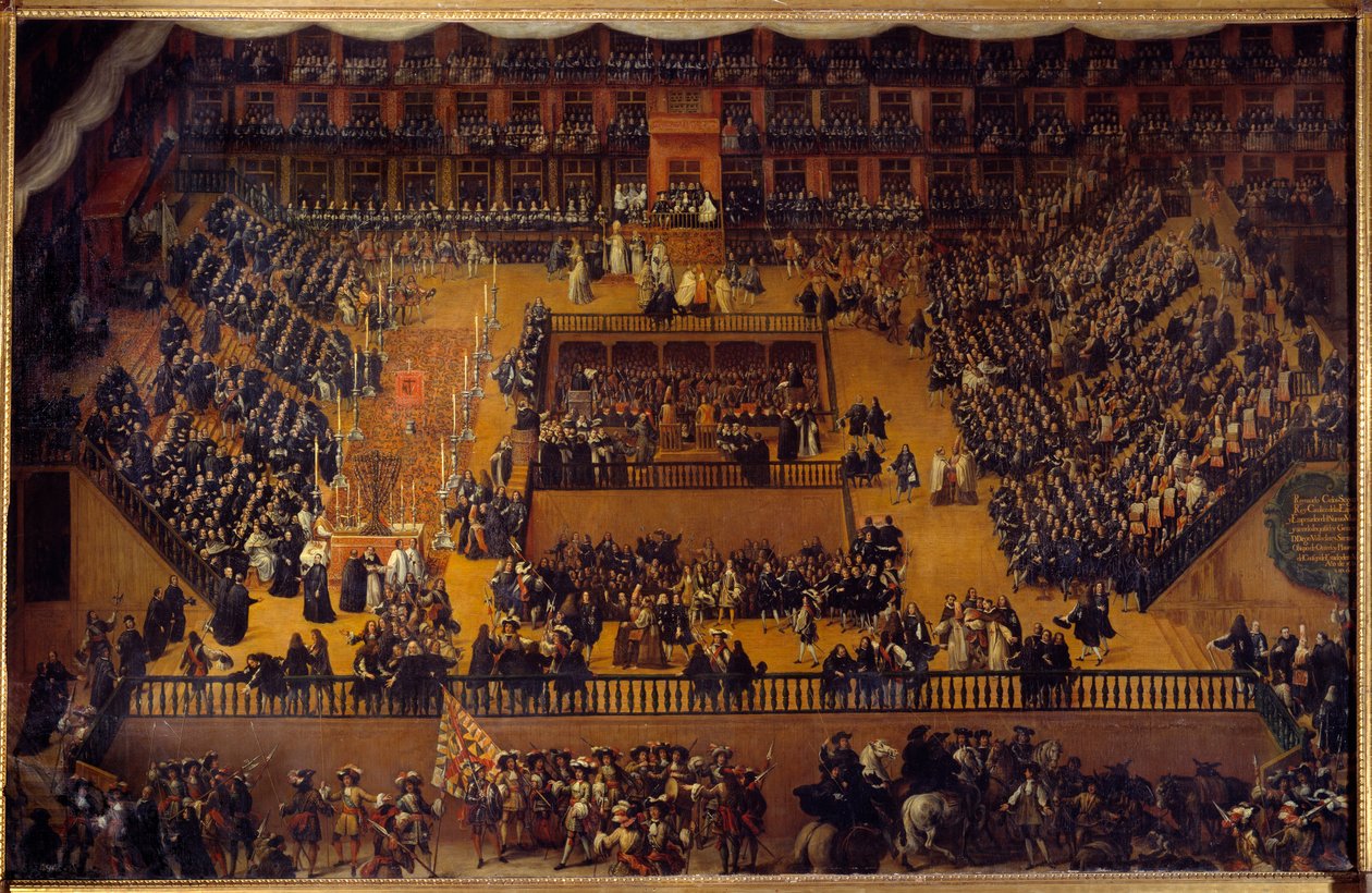 Process of Inquisition: Autodafe in the Plaza Mayor of Madrid in the ...