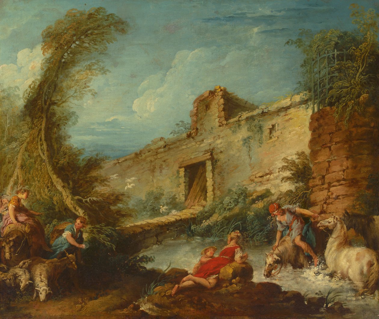 The Ford Crossing by Francois (and studio) Boucher