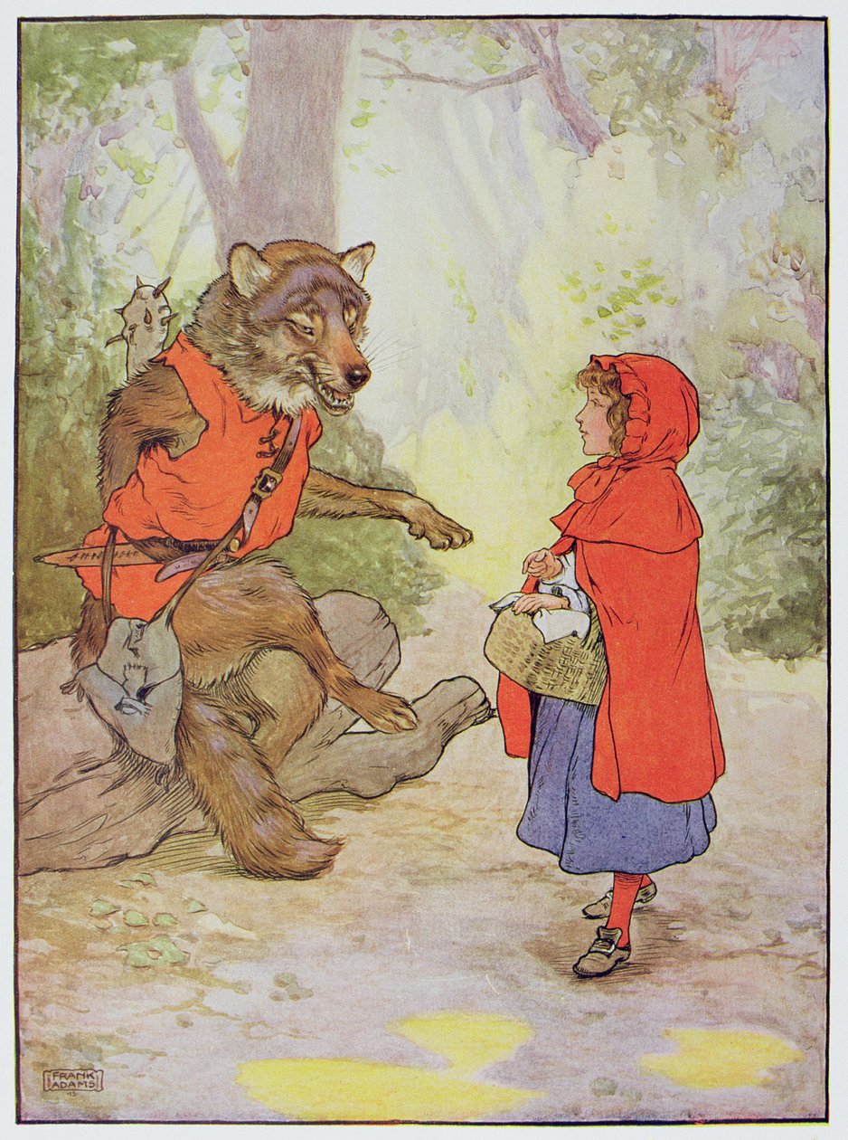 Little Red Riding Hood and the Wolf, illustration from 'The Beautiful ...