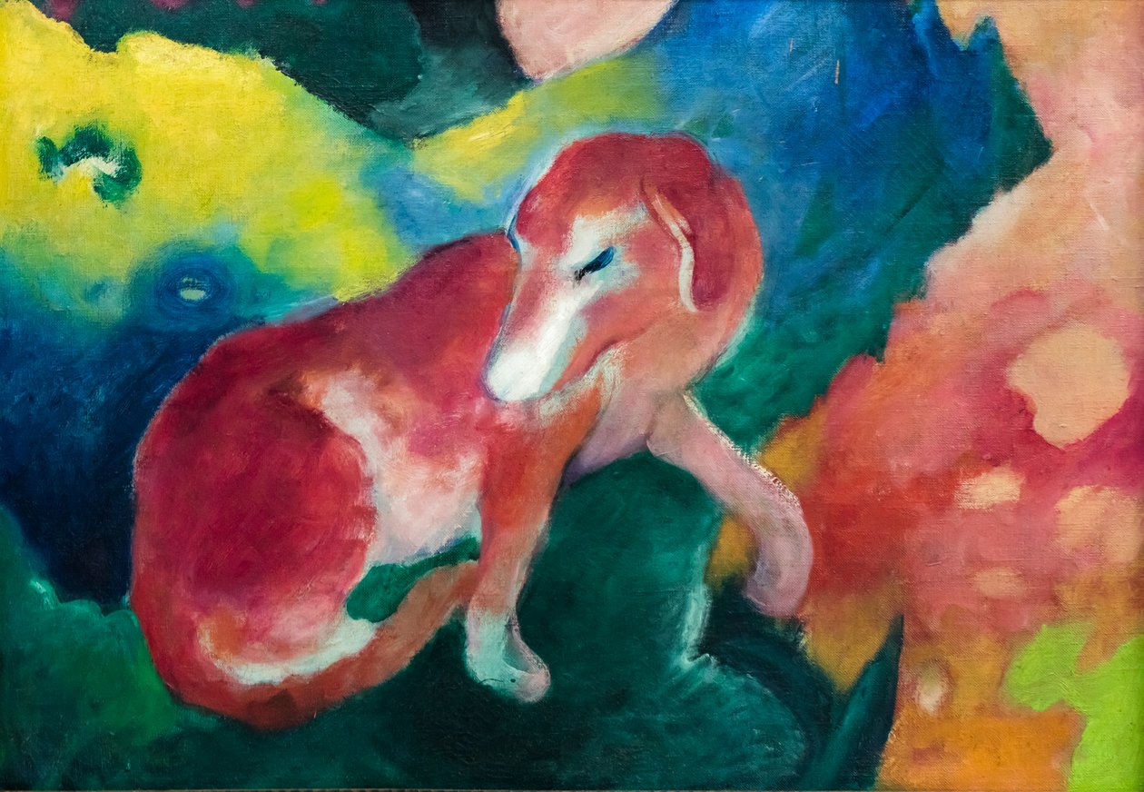 The Red Dog by Franz Marc: Highest-quality art reproduction