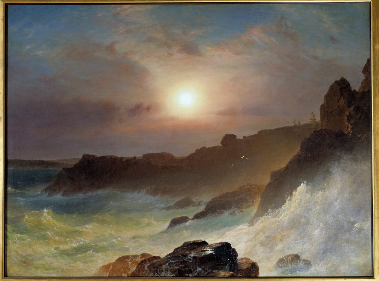 Sunrise on the Maine Coast in the United States in 1863