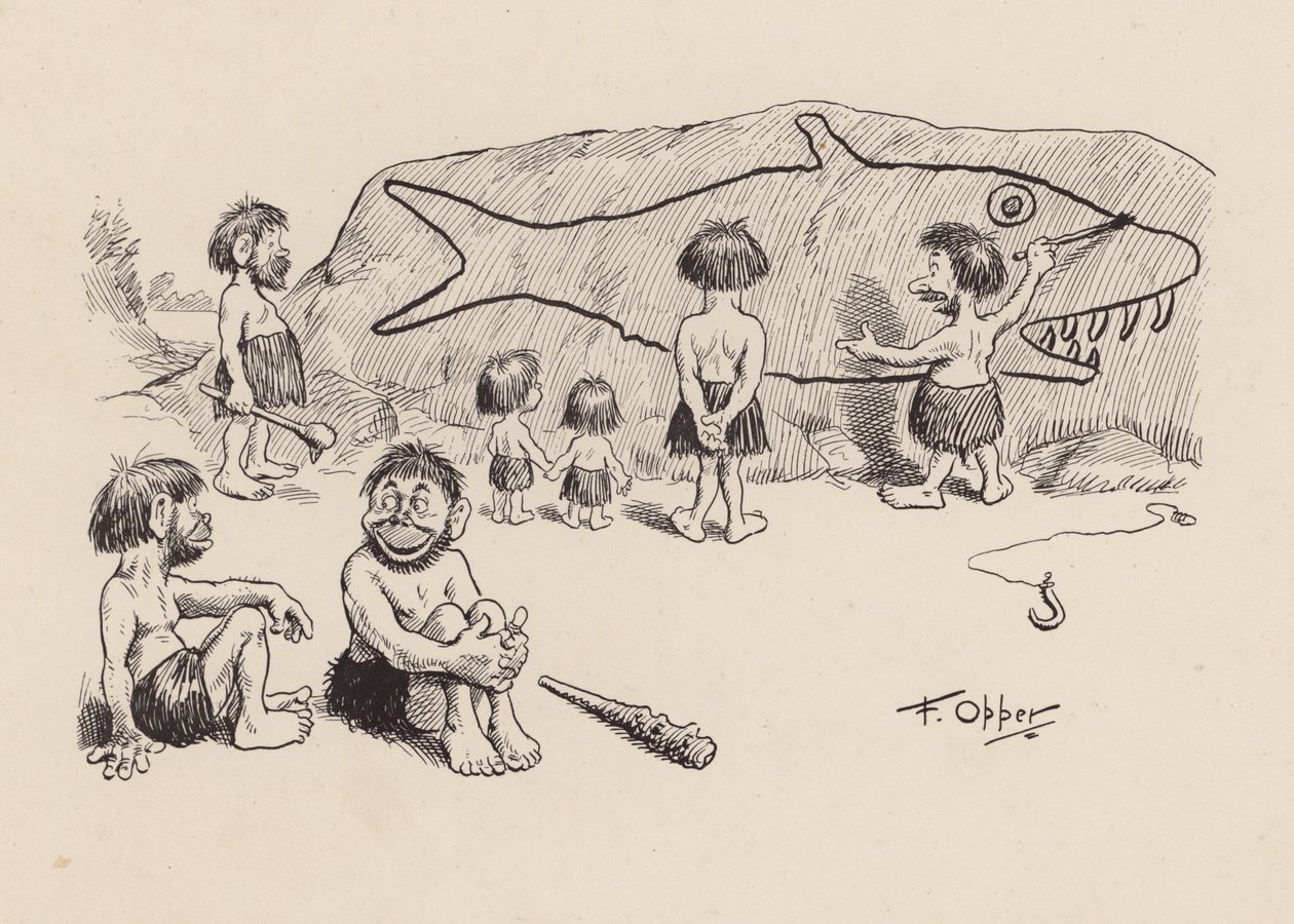Our Antediluvian Ancestors by F Opper: Number Thirty Eight