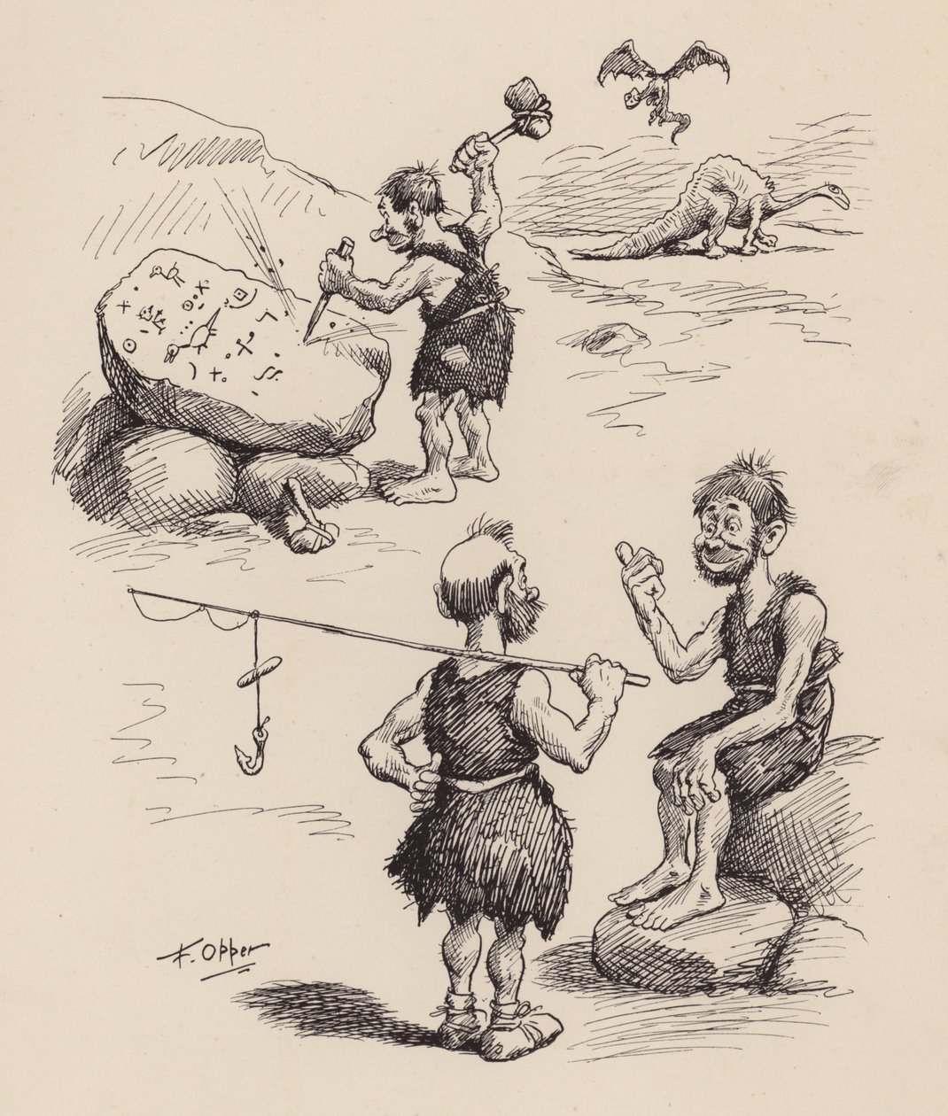 Our Antediluvian Ancestors by F Opper: Number Two