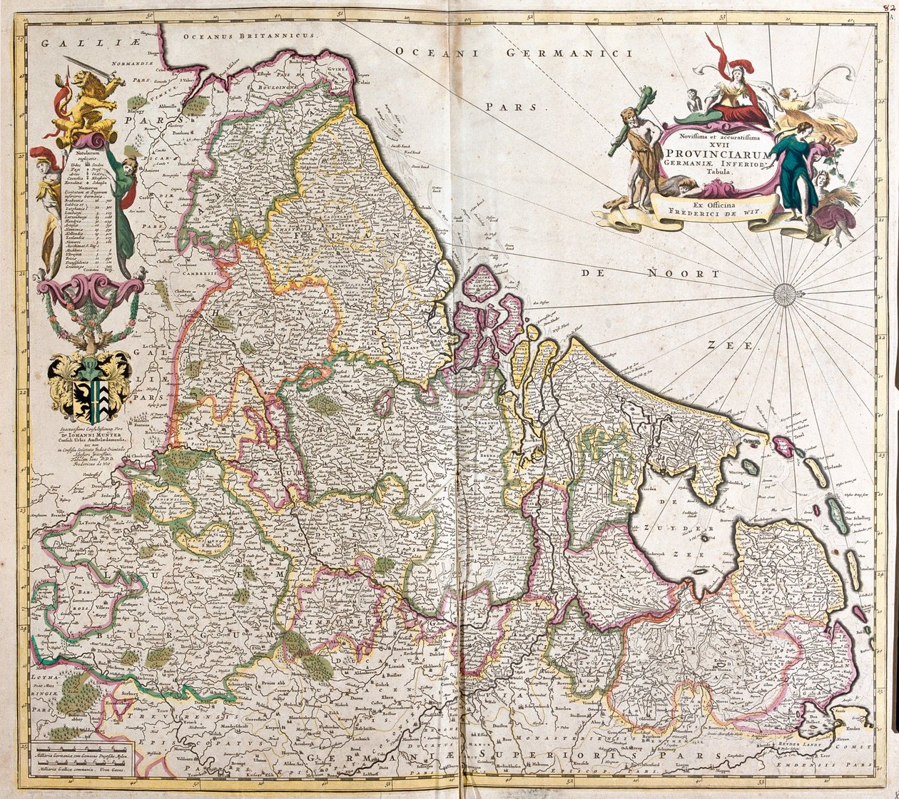 Map of Lower Germany (Germany) by Frederick de Wit