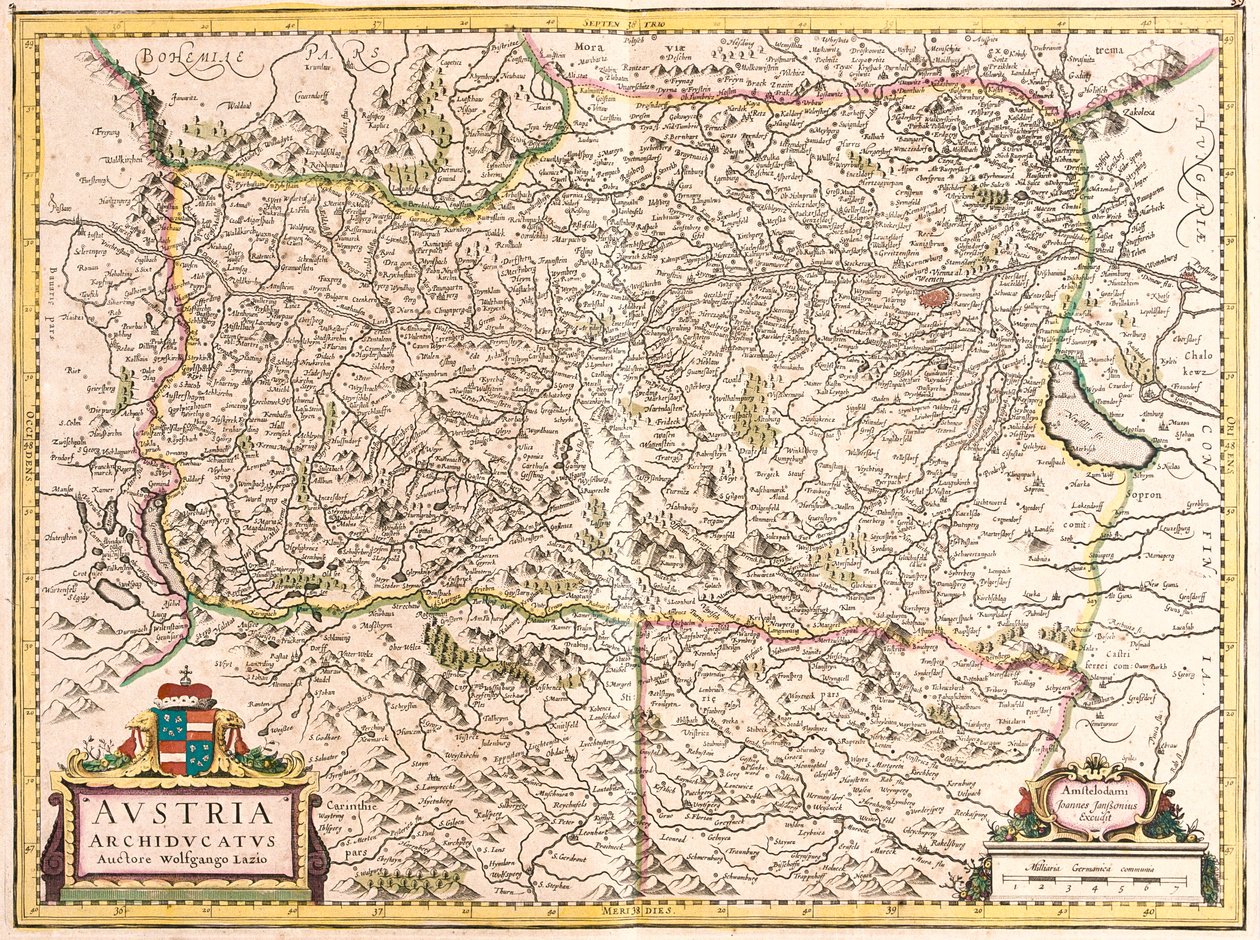 Map of the Archduchy of Austria by Frederick de Wit