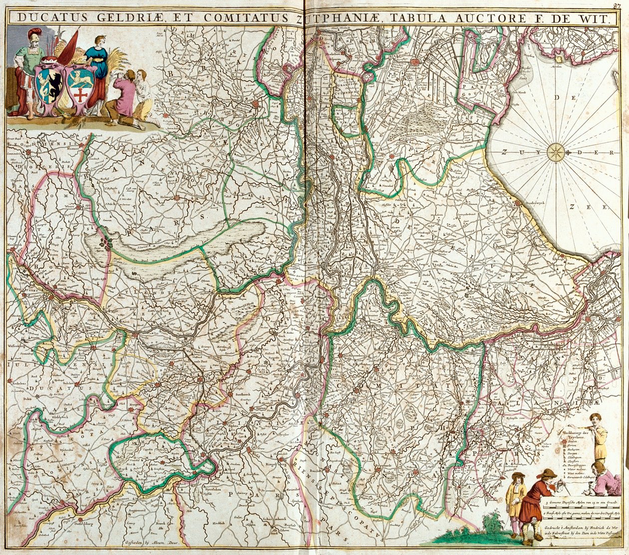 Map of the Duchy of Gelderland and the County of Zutphen (Germany)