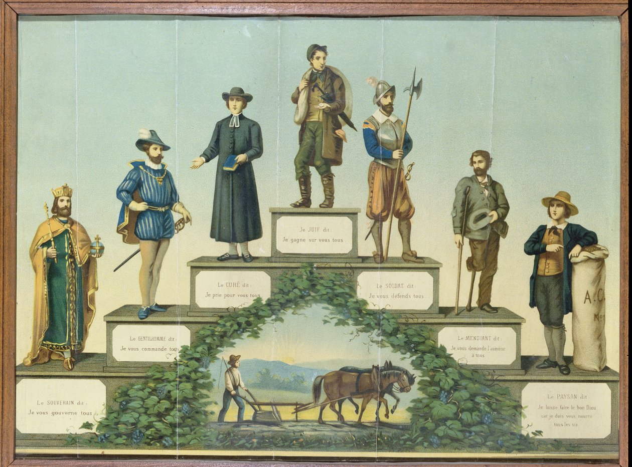 A Ladder of Different Social Positions by French School