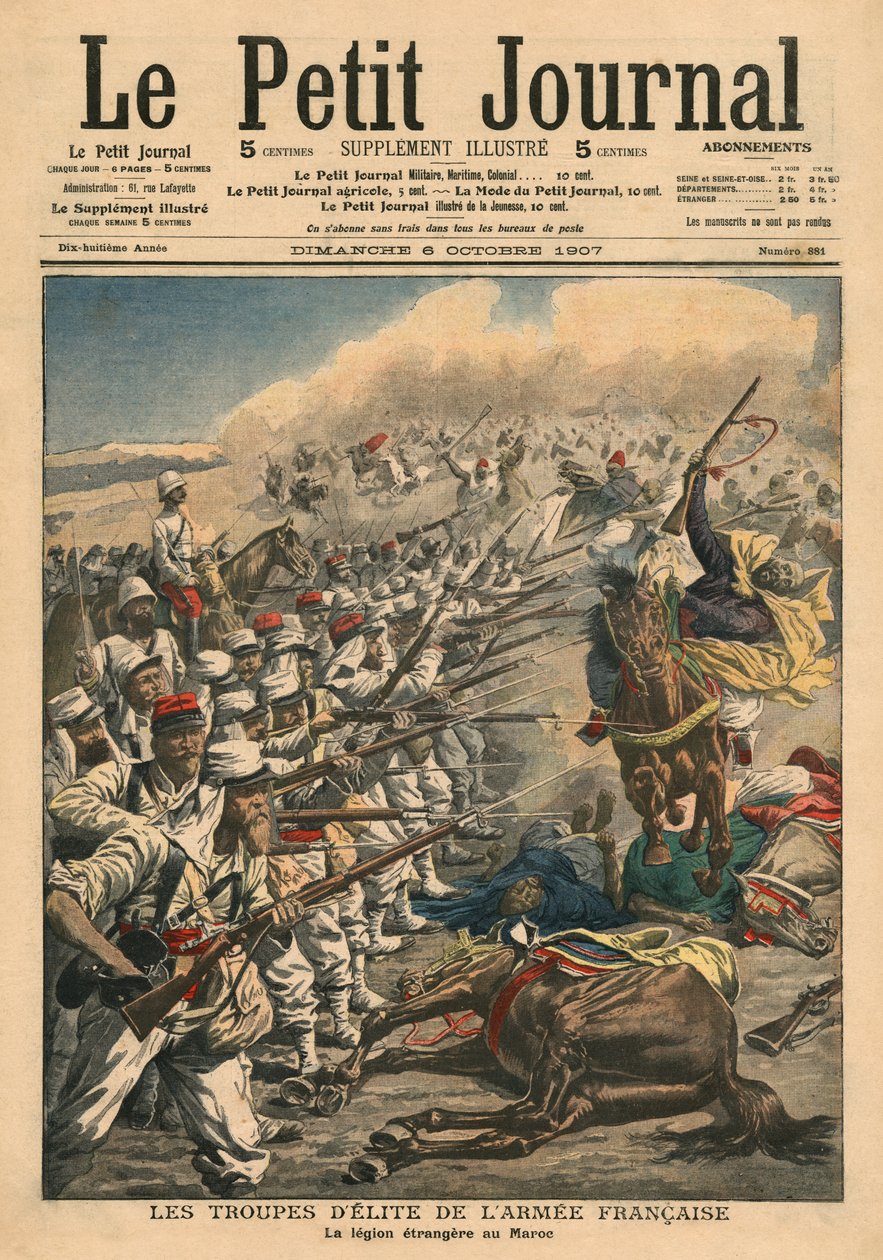 Elite Troops of French Army, French Foreign Legion in Morocco, from 'Le ...