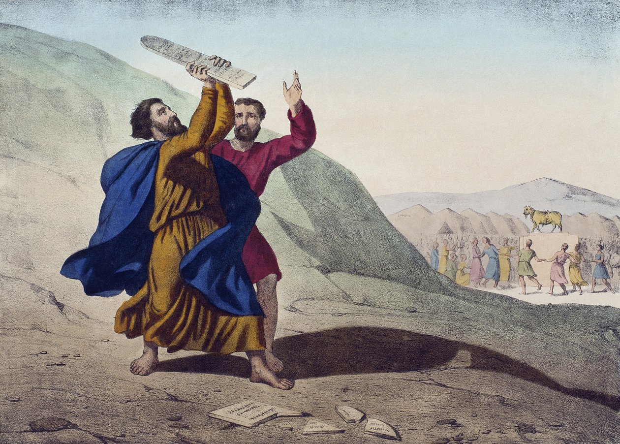 Moses Ten Commandments Golden Calf Moses Golden Calf Ten Commandments