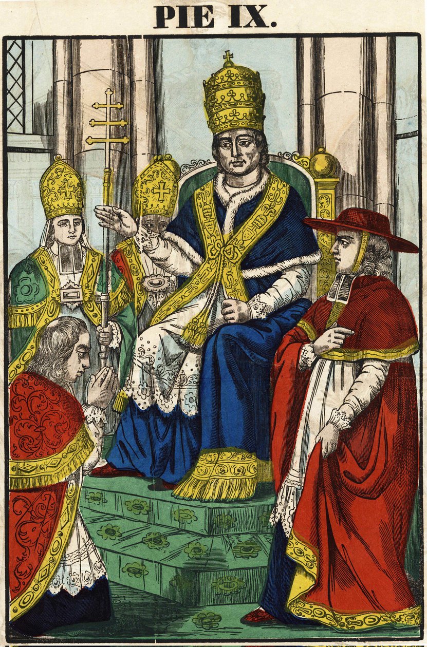 Portrait of Pope Pius IX by French School: Fine art print