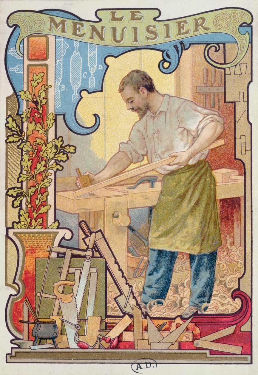 The Carpenter, illustration from a book on the crafts