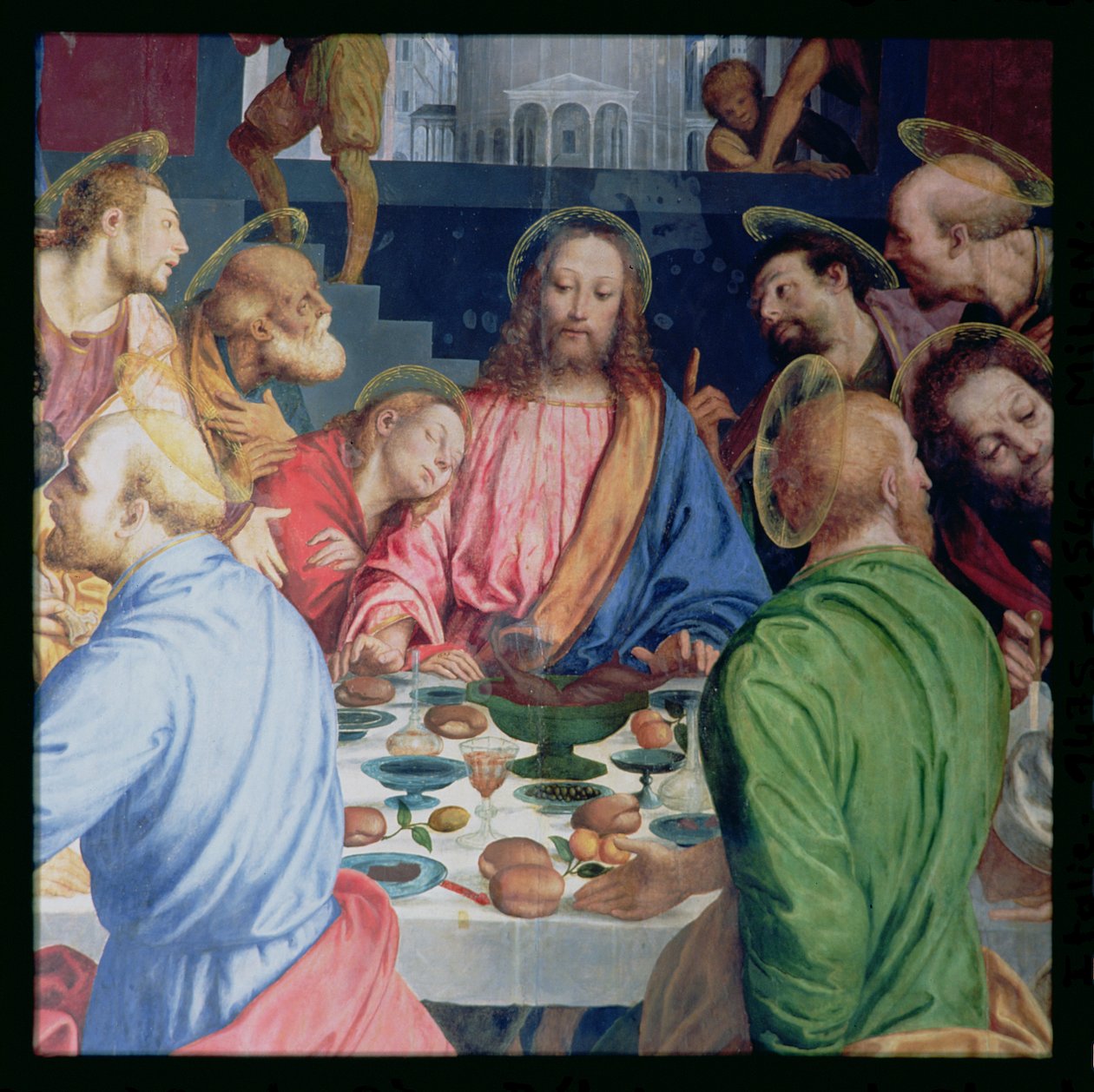 The Last Supper (detail) by Gaudenzio Ferrari