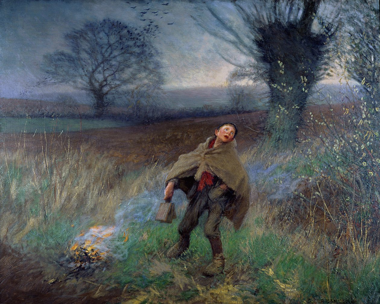 Bird Scaring, March, 1896 by George Clausen