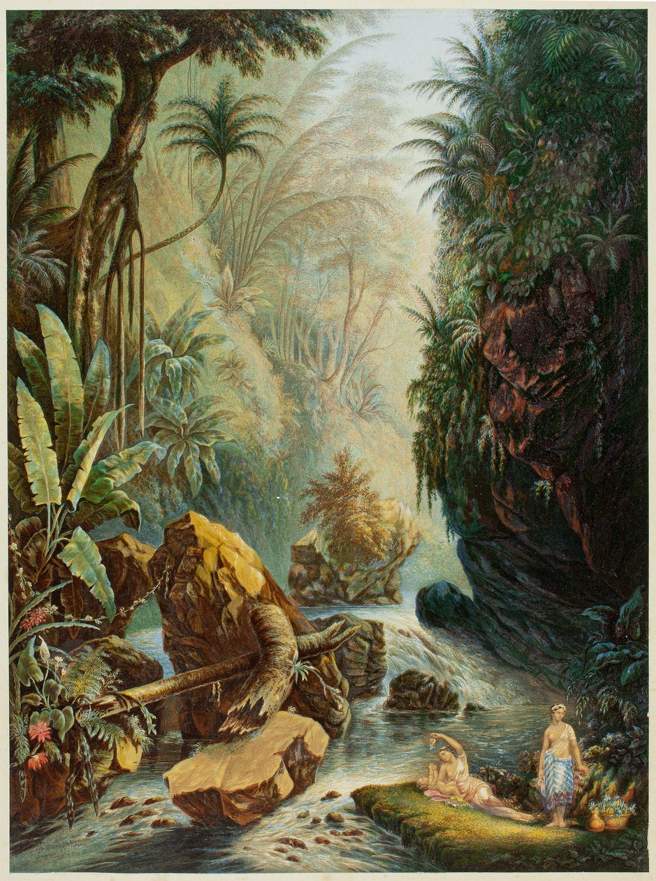 The Mountain Stream by George Baxter: Buy fine art print