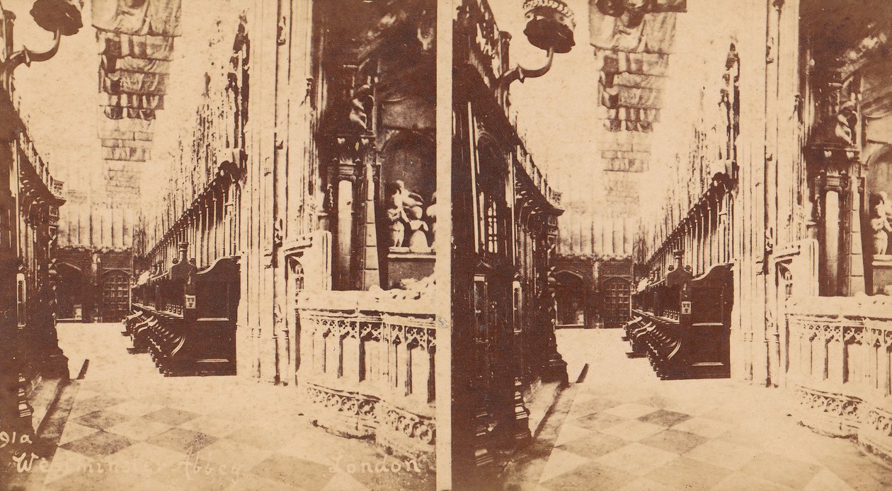 Group of 5 Stereograph Views of Westminster Abbey, London, England