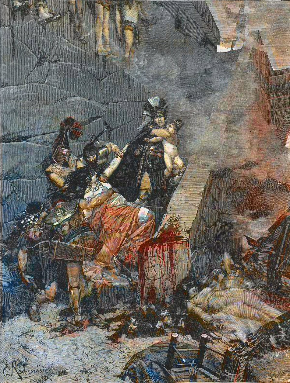 Andromache - Ulysses tears Astyanax from Andromache's arms to throw him ...