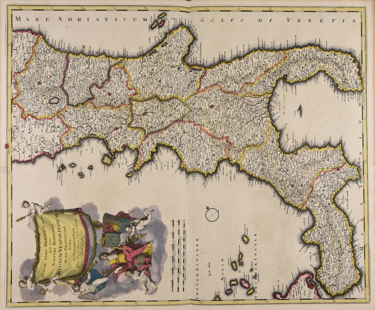 Southern Part of Italy, Now the Kingdom of Naples Divided into XII ...