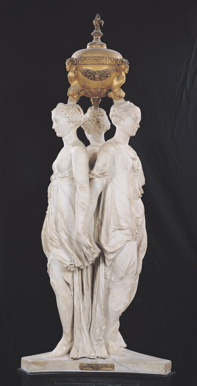 The Three Graces, funerary monument with the heart of Henri II