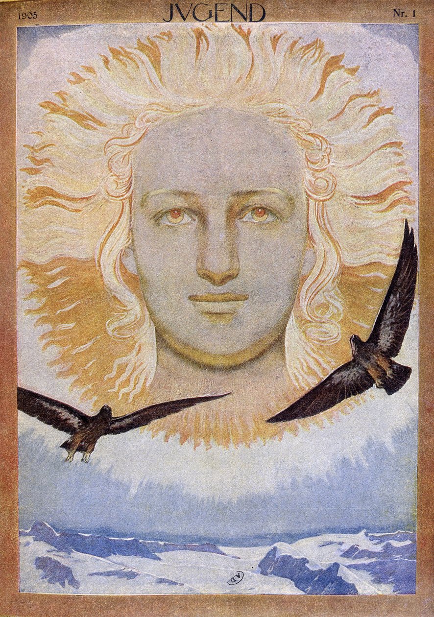 Cover of Jugend, German magazine, depicting the sun