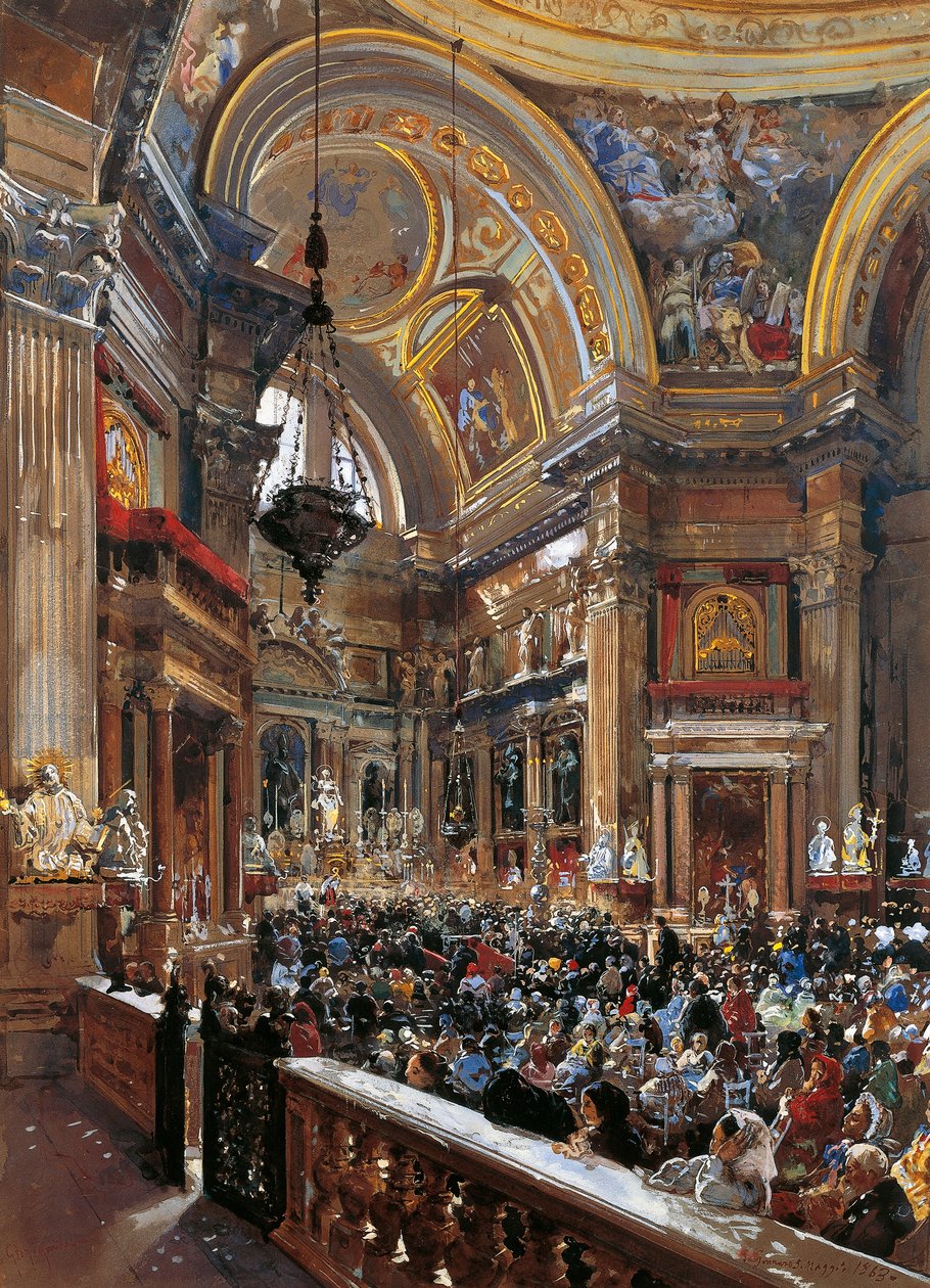 Interior of chapel of St Januarius' Treasure