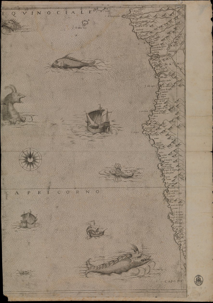 Map of Africa by Giacomo Gastaldi: Buy fine art print