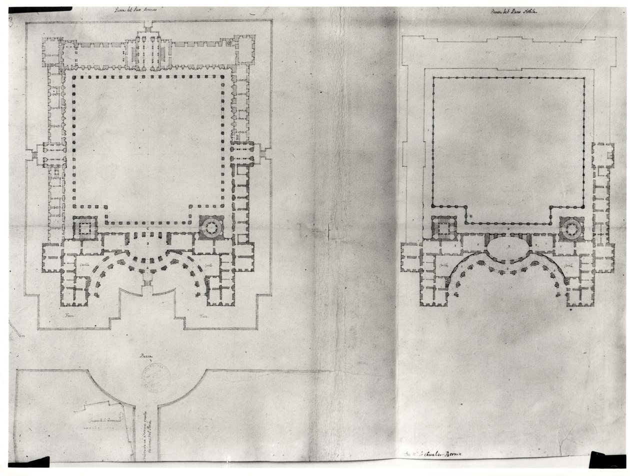 Two Plans for the First Project for the Louvre (from 'Recueil du Louvre')