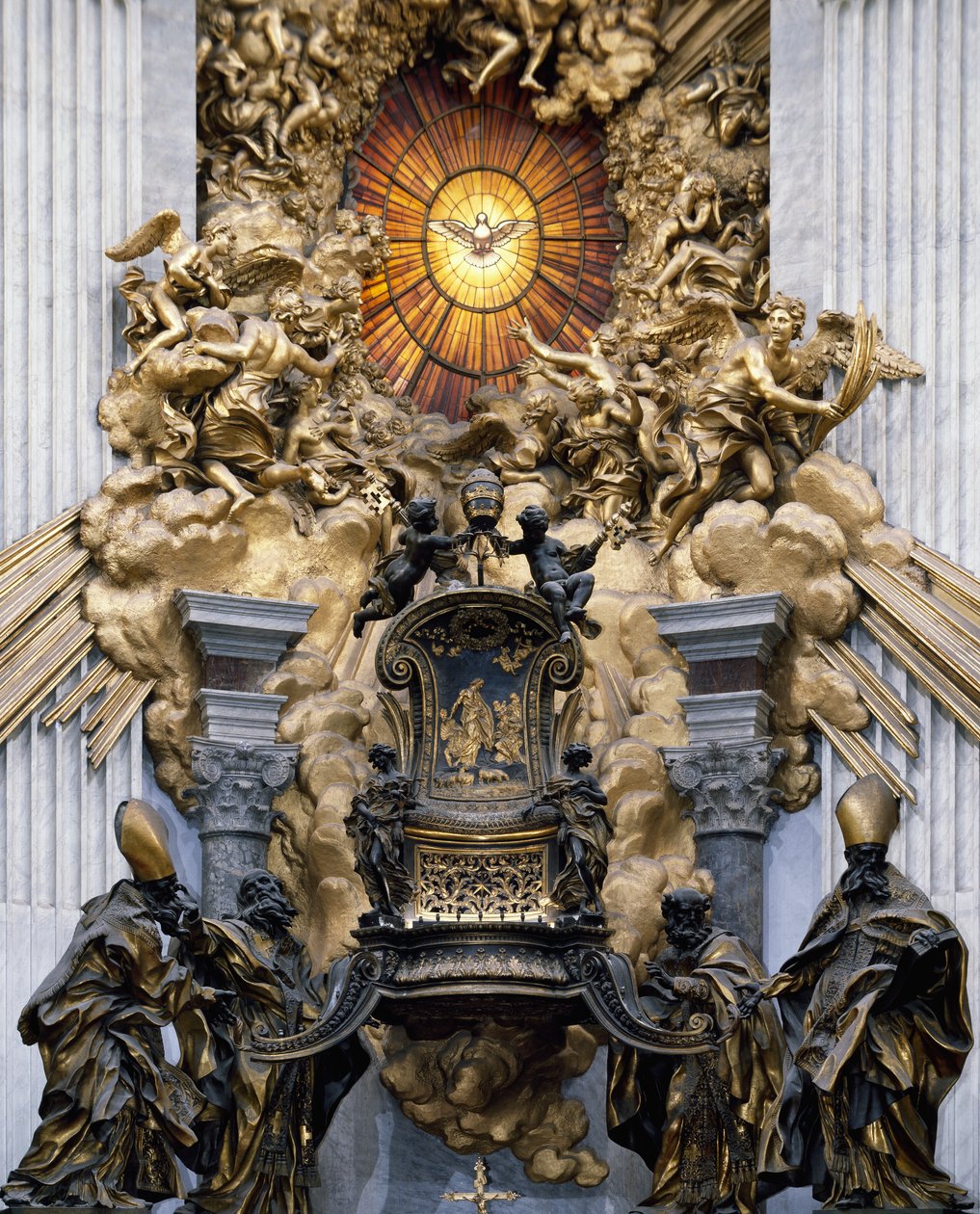 Chair of St Peter by Gian Lorenzo Bernini: Fine art print