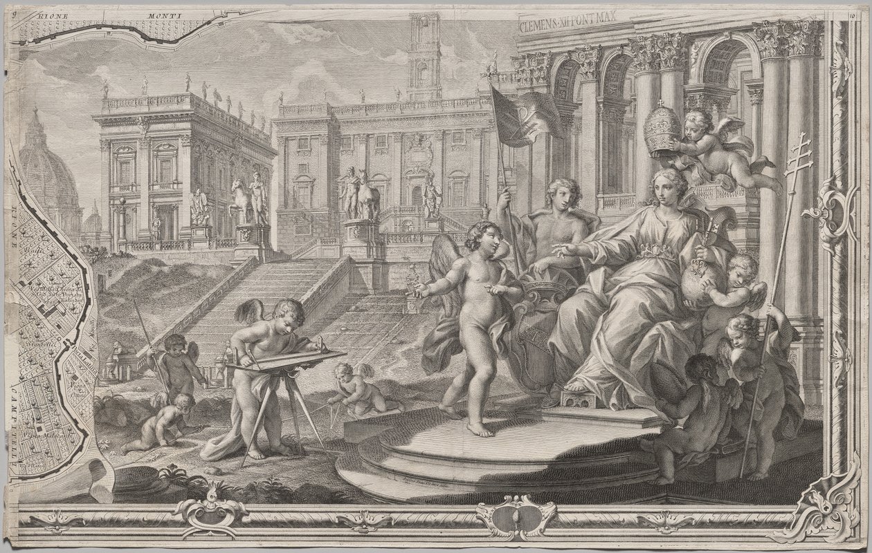 Nuova pianta di Roma by Giambattista Nolli, 1748, known as La Pianta ...
