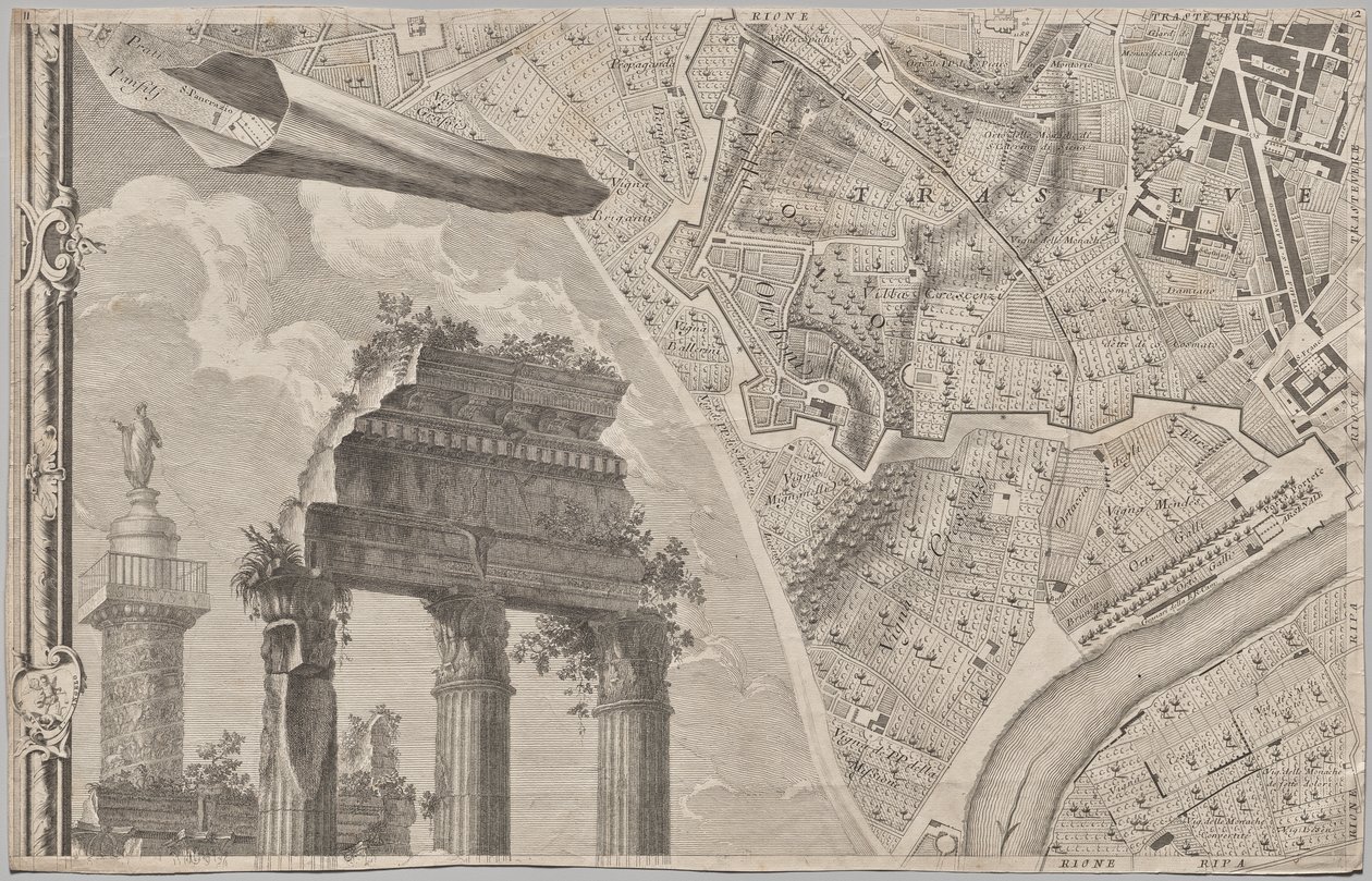Nuova pianta di Roma by Giambattista Nolli, 1748, known as La Pianta ...