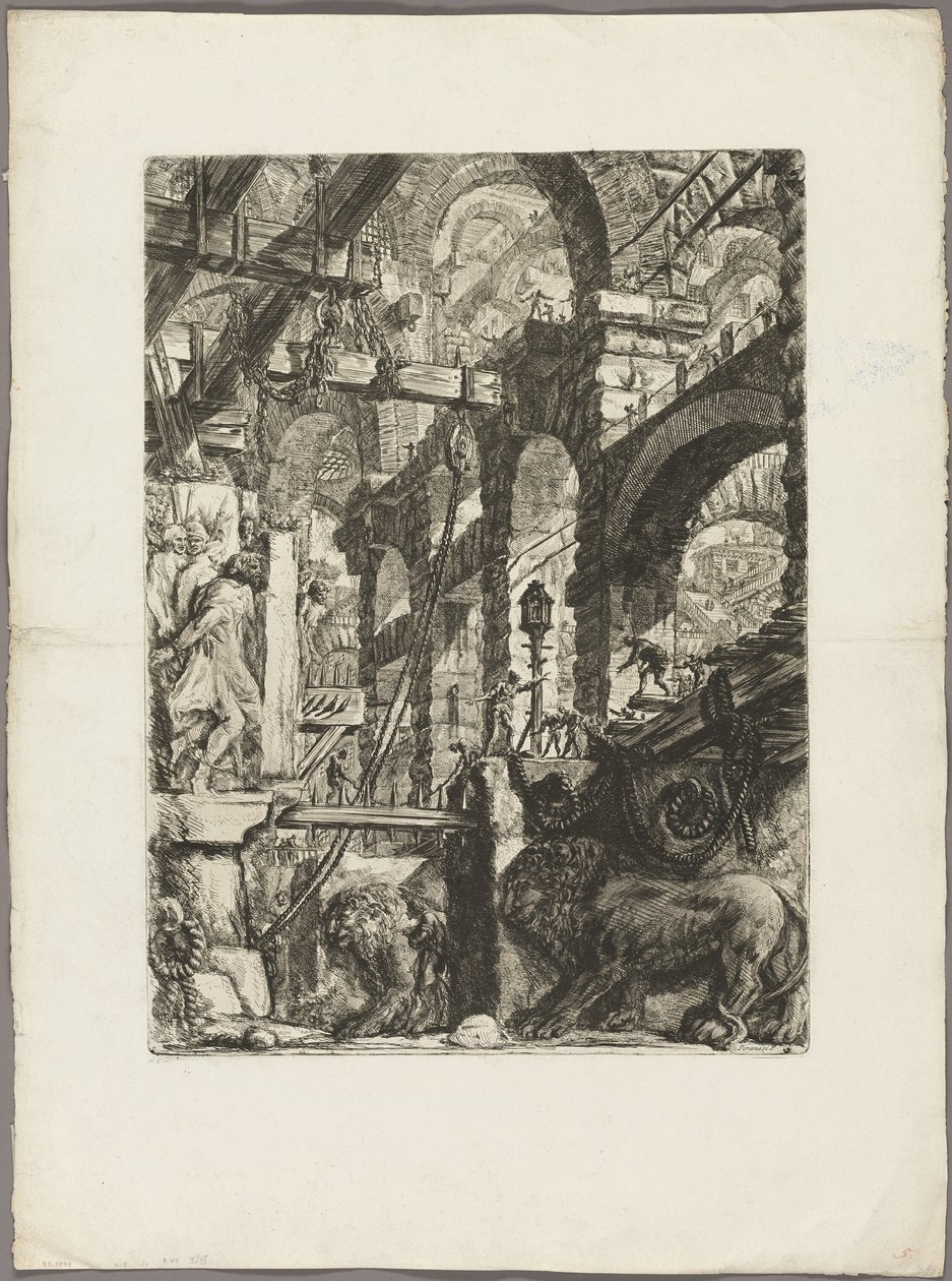 The Lion Bas-Reliefs (plate 5 from Imaginary Prisons)