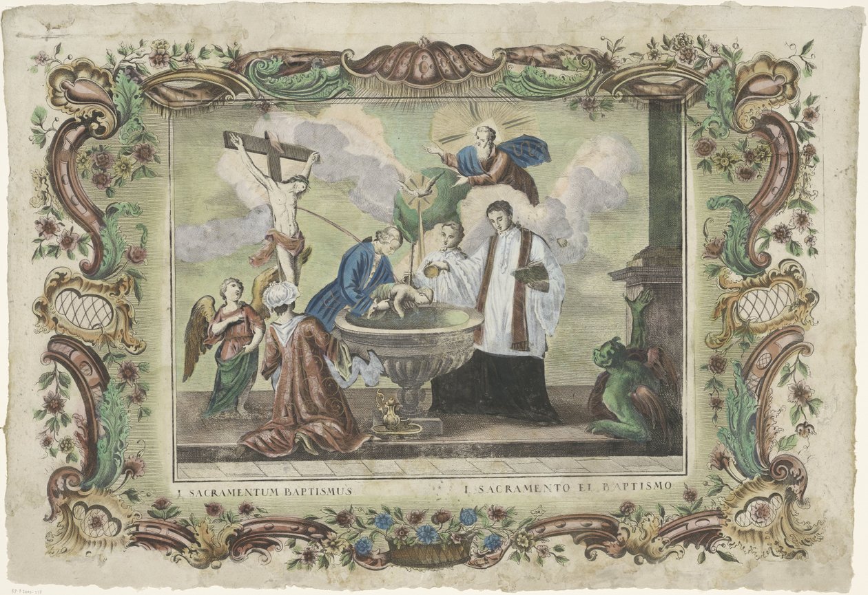 The Sacrament of Baptism by Giovanni Volpato: Fine art print