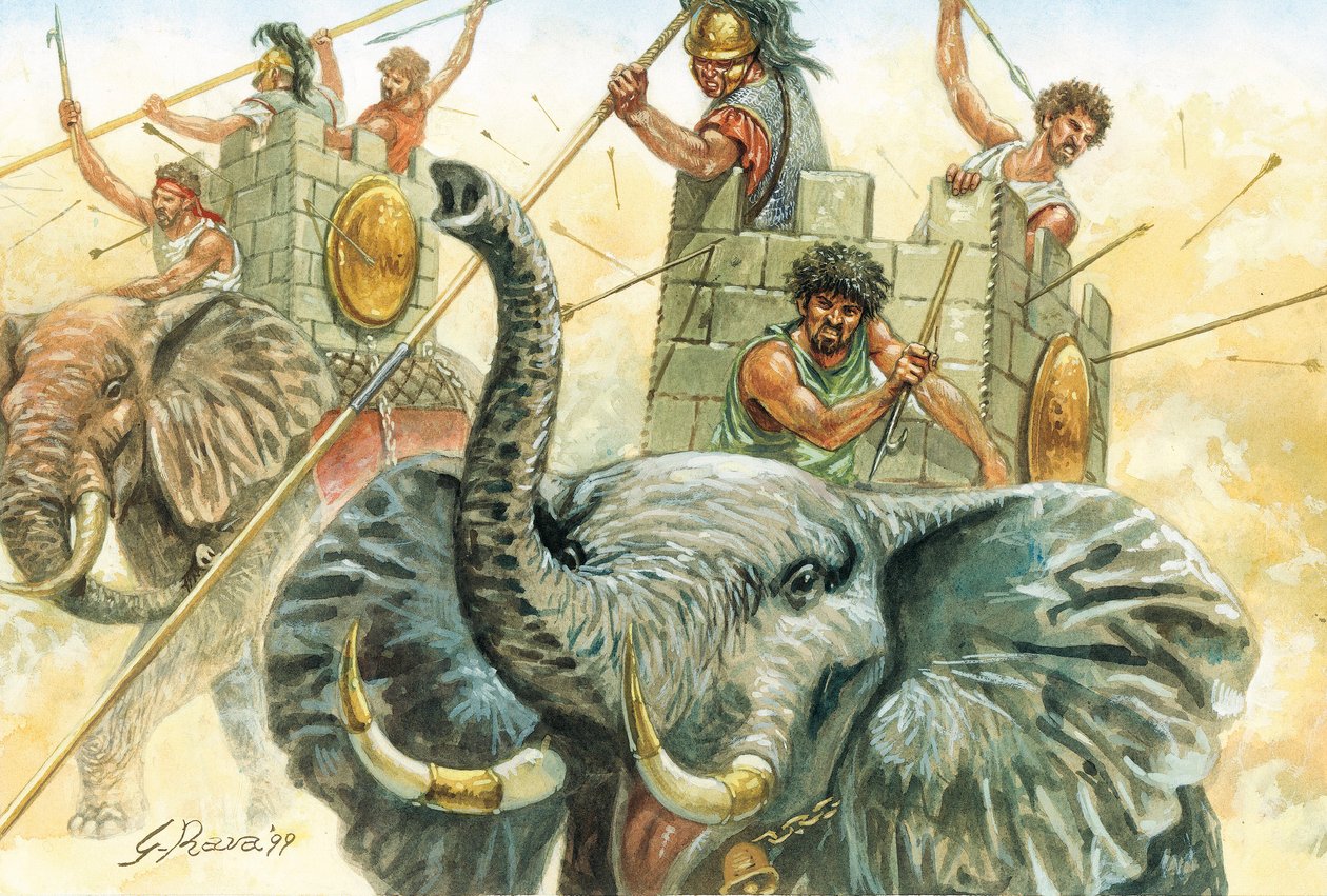 Hannibal's Elephants (Illustration) by Giuseppe Rava