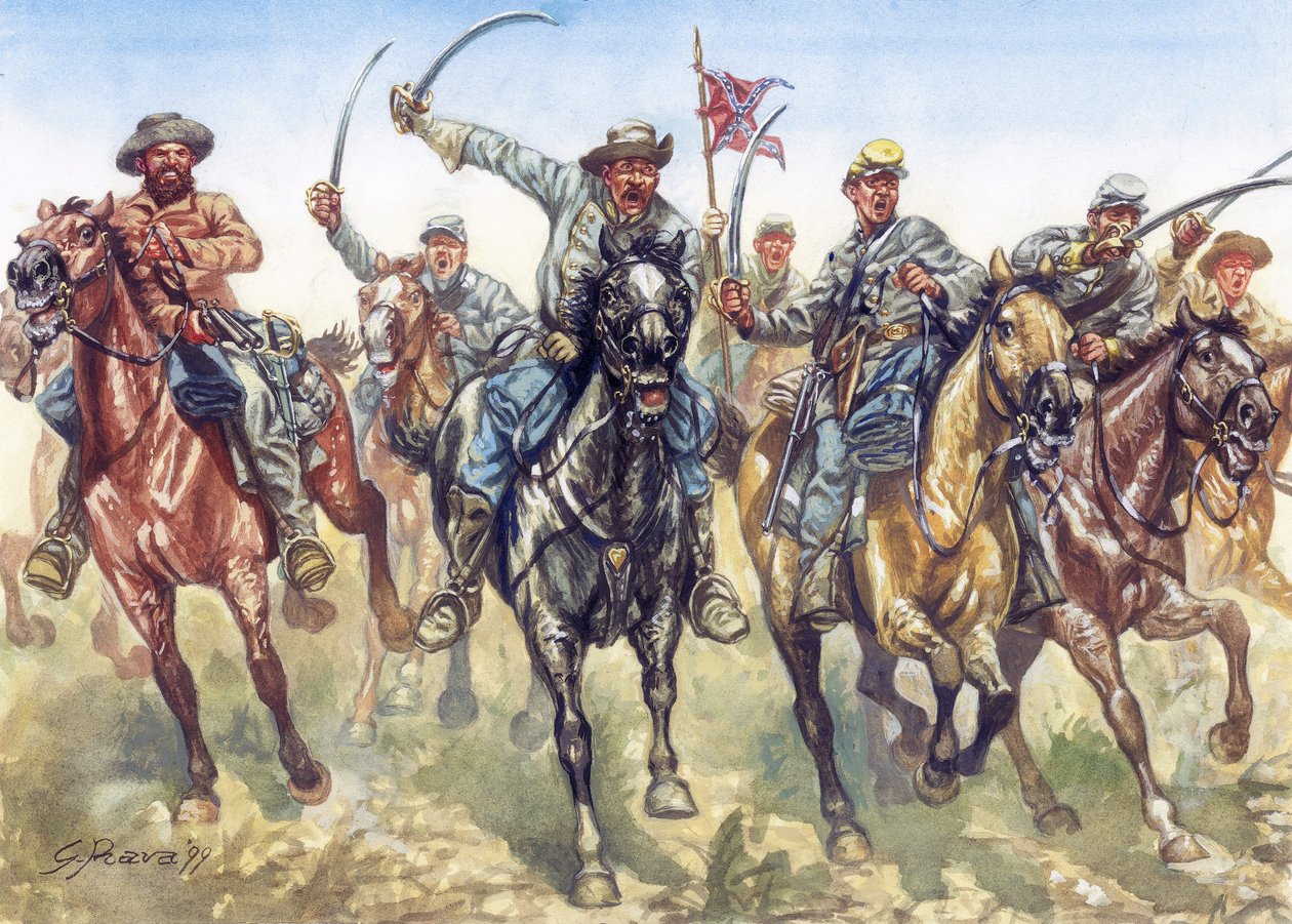 American Civil War: The Confederate Cavalry Charging